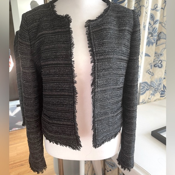 Joie | Jackets & Coats | Stunning Joie Black And Grey Boucle Open Edge ...